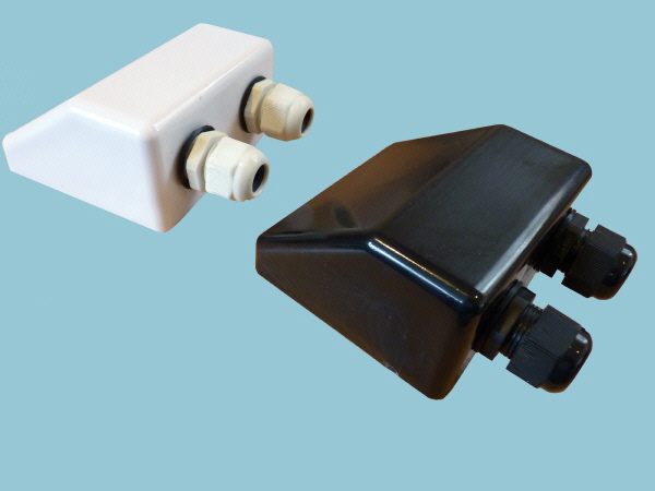 ABS Weatherproof Cable Entry cover Black or white. Solar Panel/Caravan ...